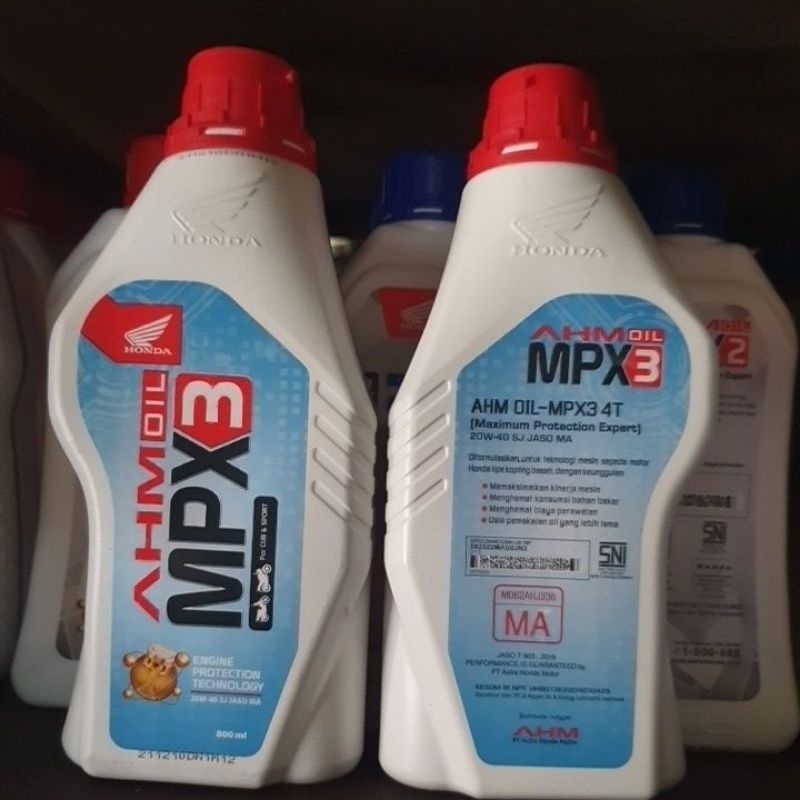 Jual oli oil mpx 3 ahm honda 800 mili bagus oli berkualitas ori ...