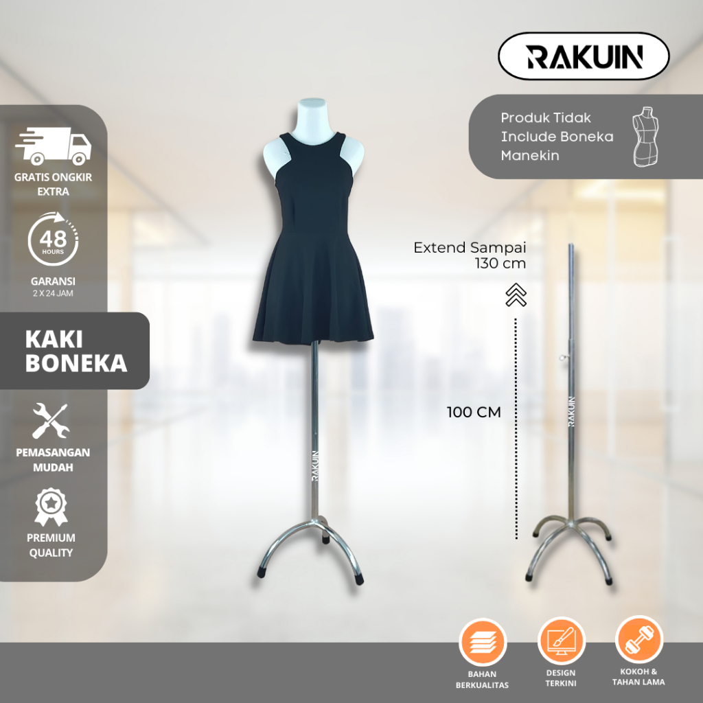 Jual TIANG KAKI MANEKIN - TIANG DISPLAY MANEKIN ADJUSTABLE KNOCKDOWN ...