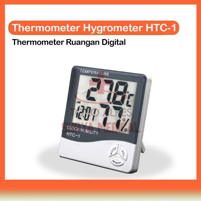 Jual HTC 1 Thermometer Digital Suhu Ruangan Hygrometer | Shopee Indonesia