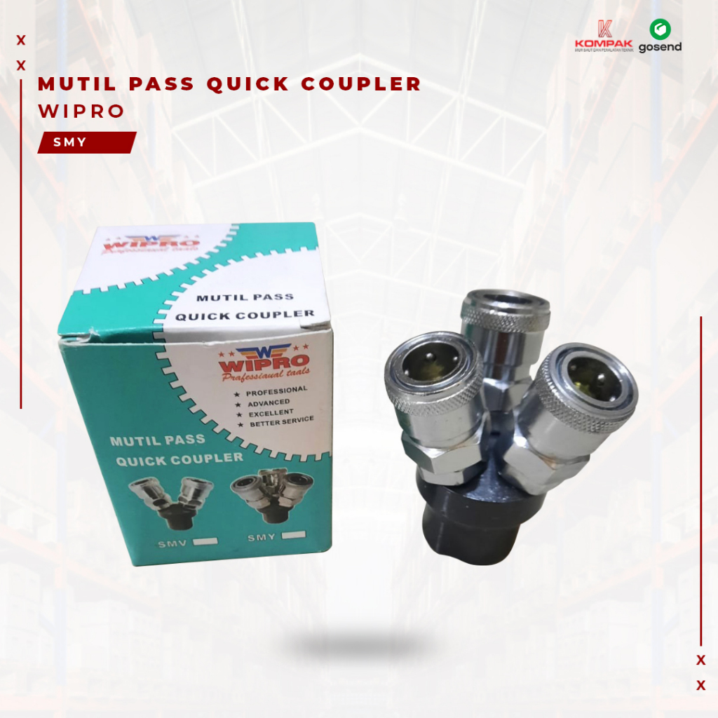 Jual AIR QUICK COUPLER QUICK COUPLING WIPRO 1/4" 3 WAY CABANG 3 MAKASSAR | Shopee Indonesia