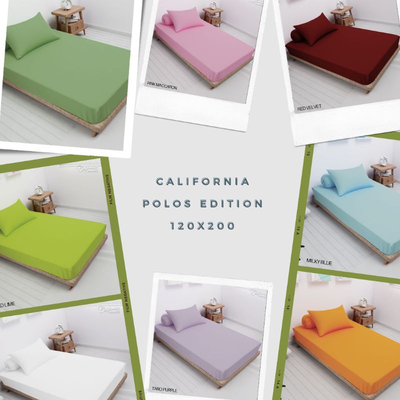 Jual CALIFORNIA Sprei Single Size 120x200 POLOS EDITION | Shopee Indonesia