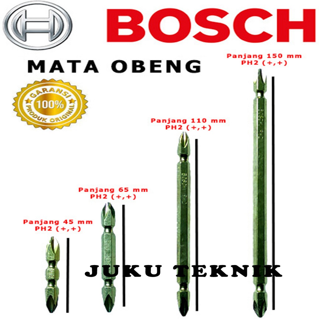 Jual Mata Obeng Bosch (+,+) PH2 / Mata Angin Bosch (+,+) PH2 ...