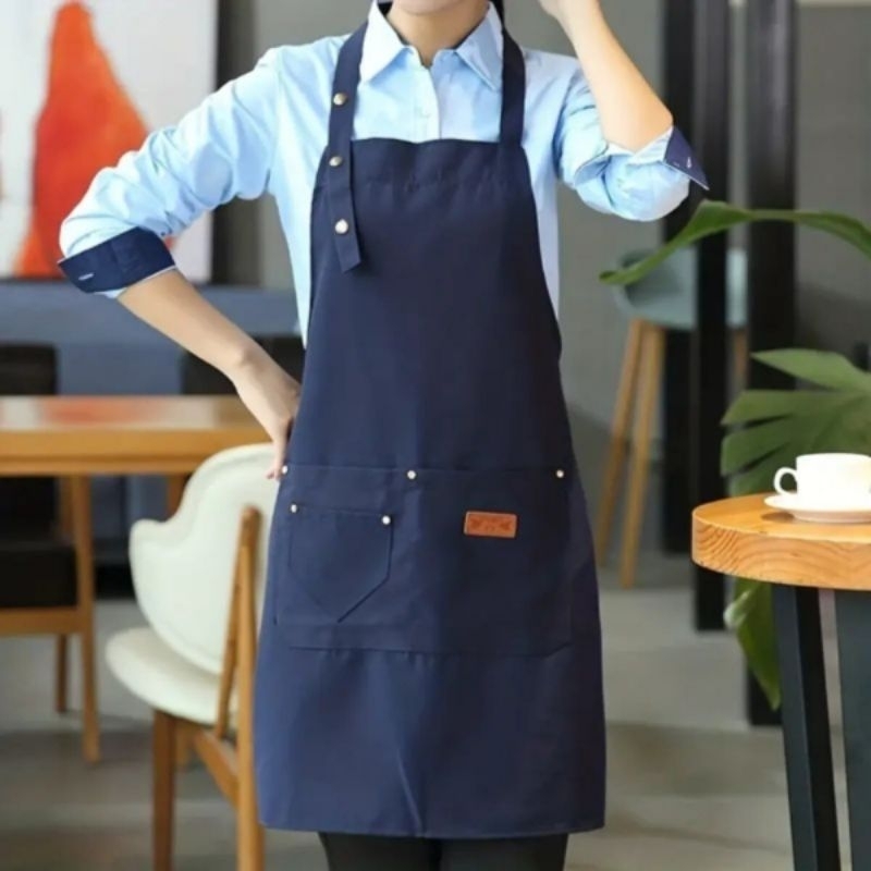 Jual Apron Memasak Masak Dapur Tahan Air Pria Wanita Celemek Koki ...