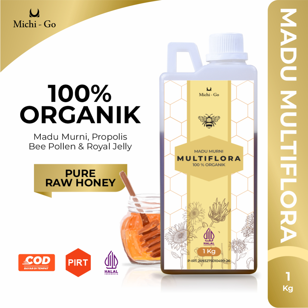 Jual MICHIGO - Madu Murni Multiflora Super 1KG - Natural Raw Honey ...
