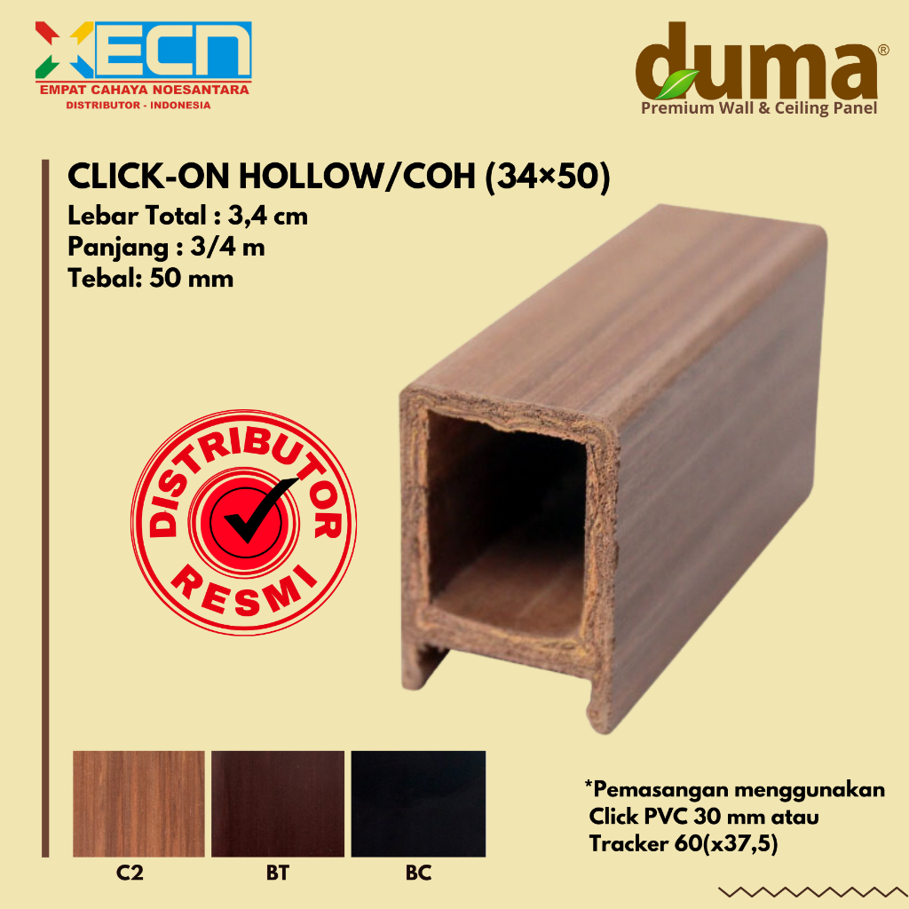 Jual KISI KISI DUMA WPC CLICK ON HOLLOW 34X50 | Shopee Indonesia