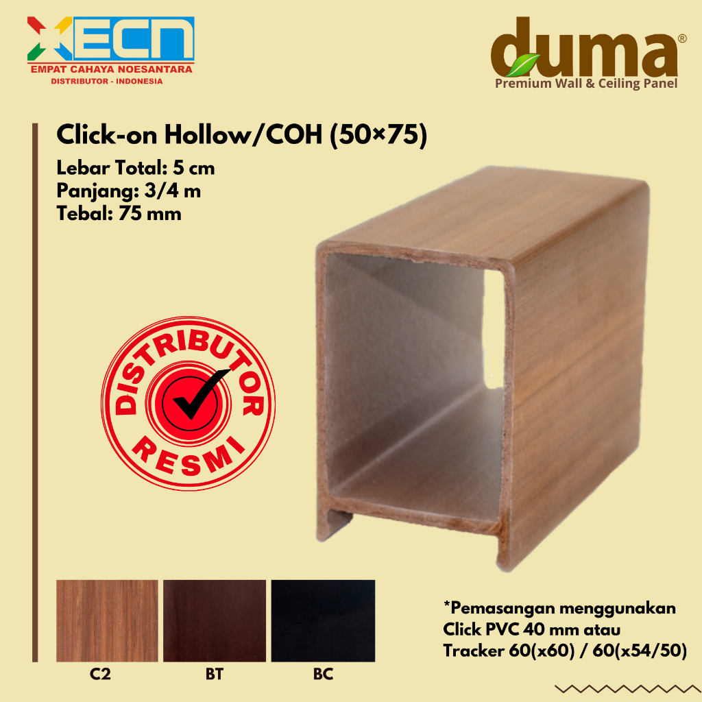 Jual KISI KISI DUMA WPC CLICK ON HOLLOW 50X100 | Shopee Indonesia