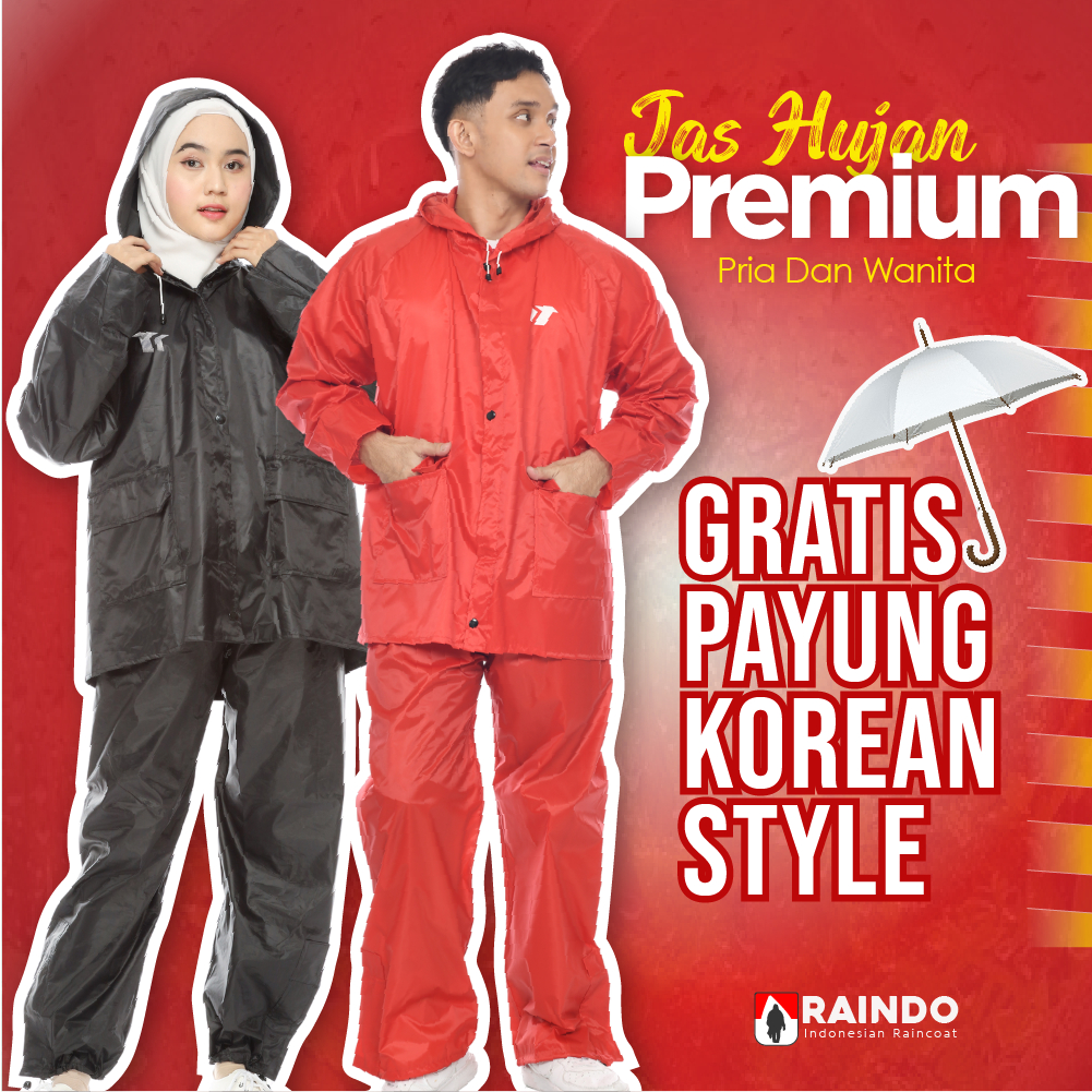 Jual Jas Hujan Pria Wanita Premium Mantel Hujan Jas Ujan Dewasa Raincoat Pria Wanita Tebal Keren ...