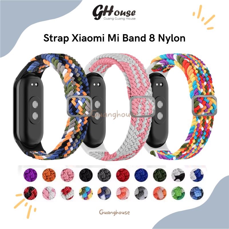 Jual Strap Xiaomi Mi Band 10 / Mi band 9 / Mi Band 8 Nilon Tali Pengganti Xiaomi Mi Band 8 Bahan ...