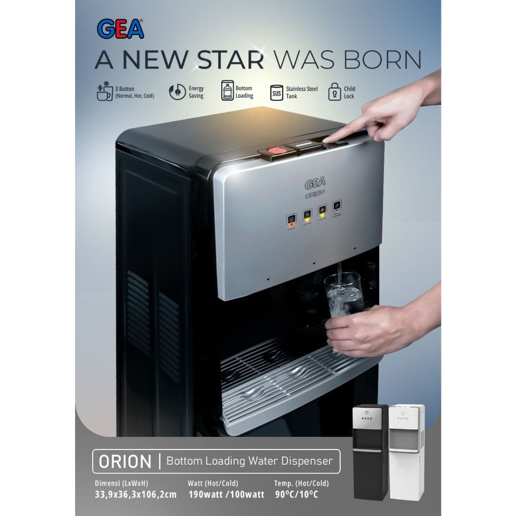 Jual WATER DISPENSER GEA ORION GALON BAWAH KOMPRESSOR | Shopee Indonesia