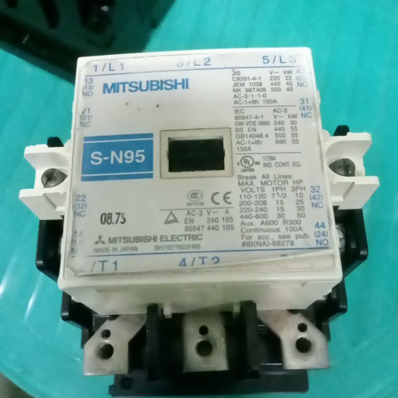 Jual CONTACTOR MiTSUBISI SN 95 COIL 220V ORIGINAL | Shopee Indonesia