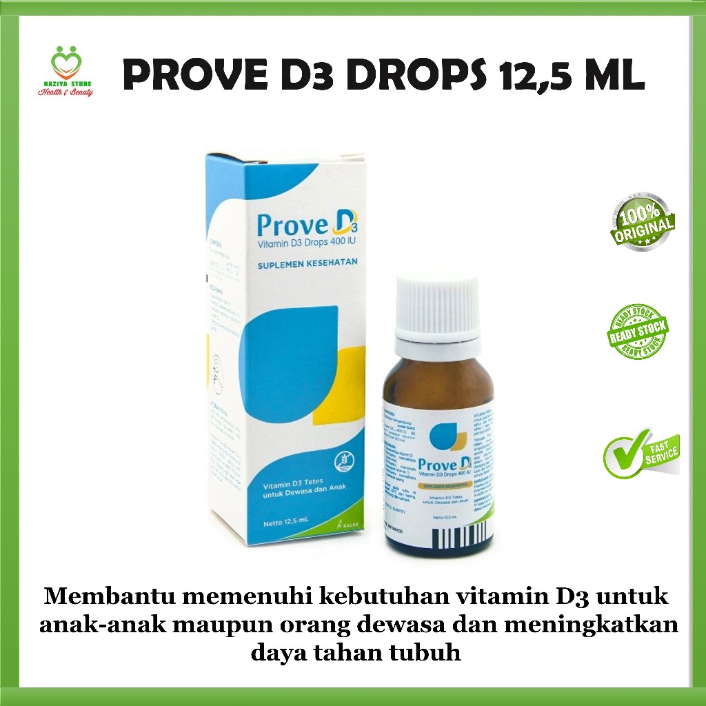 Jual PROVE D3 DROPS Vitamin D3 Tetes 12.5 ml Vitamin Anak Suplemen ...