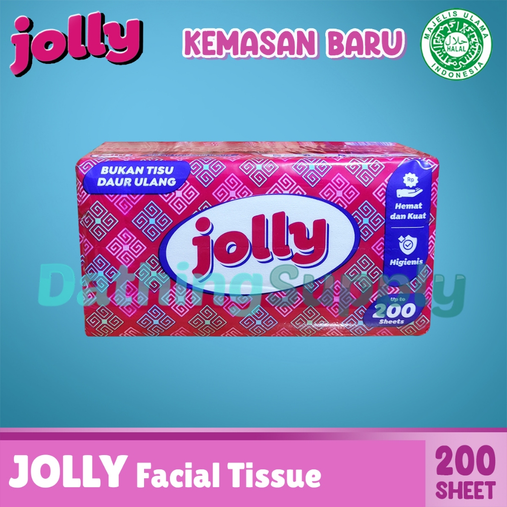 Jual Tissue Jolly Facial 200 Sheet Tisu Wajah Halus Kemasan 200s Travel ...