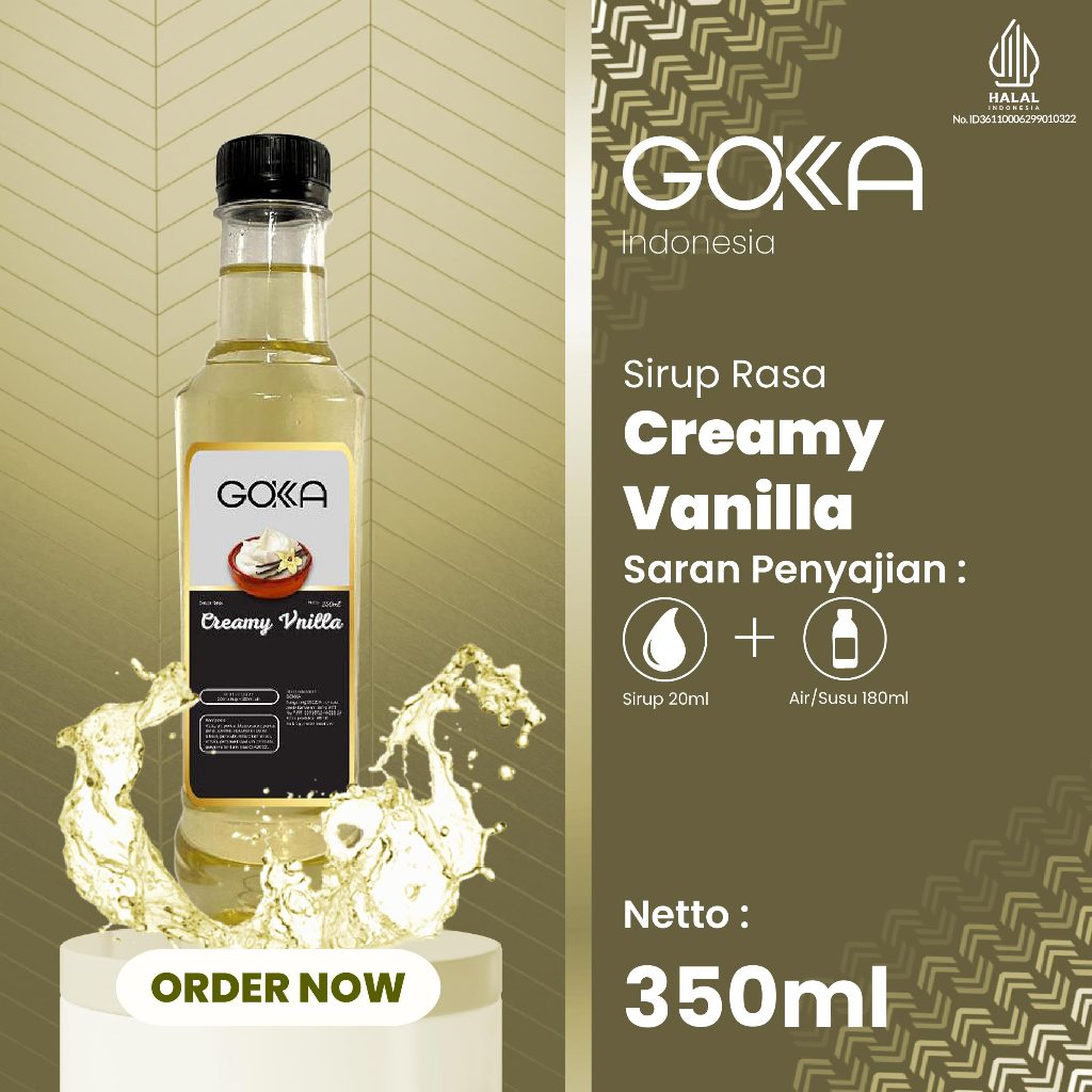 Jual Minuman Sirup Gokka Rasa Creamy Vanilla / Syrup Creamy Vanilla ...