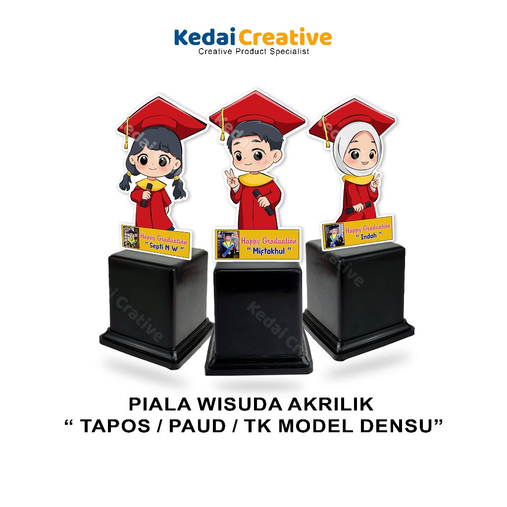 Jual Piala Plakat Cinderamata Wisuda Akrilik Anak TK / PAUD - Kastem ...