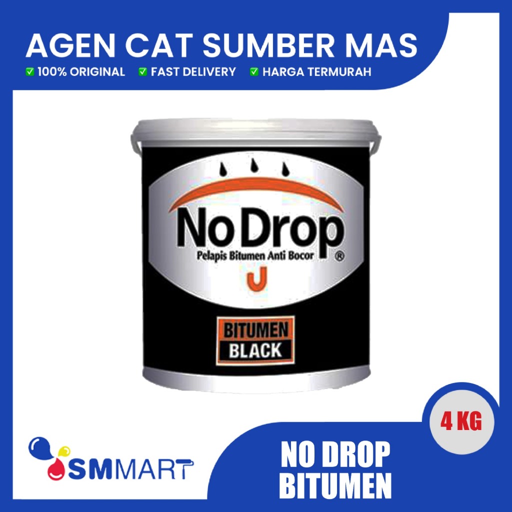 Jual CAT PELAPIS ANTI BOCOR NO DROP BITUMEN BLACK 5 KG GALON | Shopee Indonesia