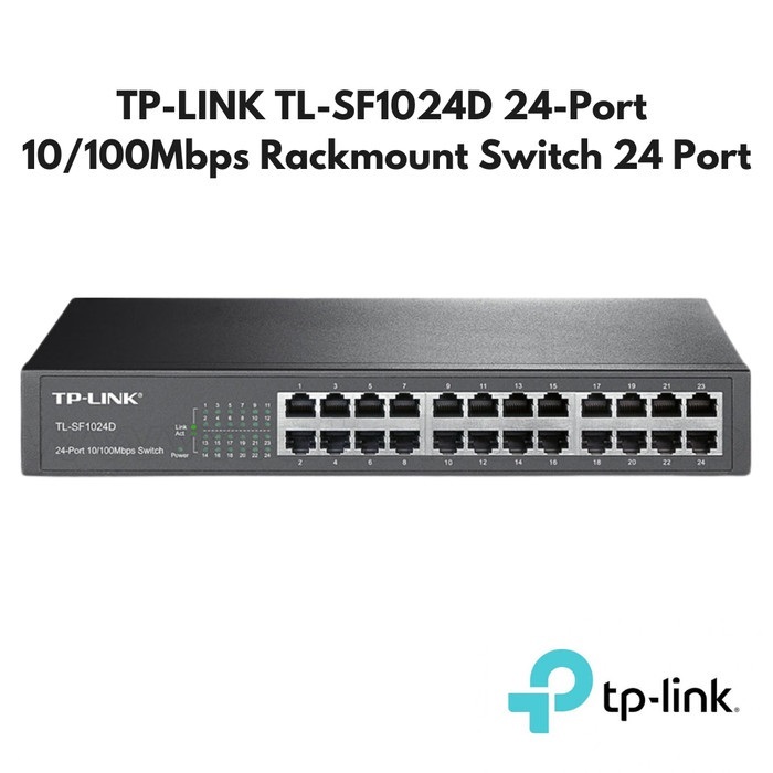 Jual TP-LINK TL-SF1024D 24-Port 10/100Mbps Rackmount Switch 24 Port ...