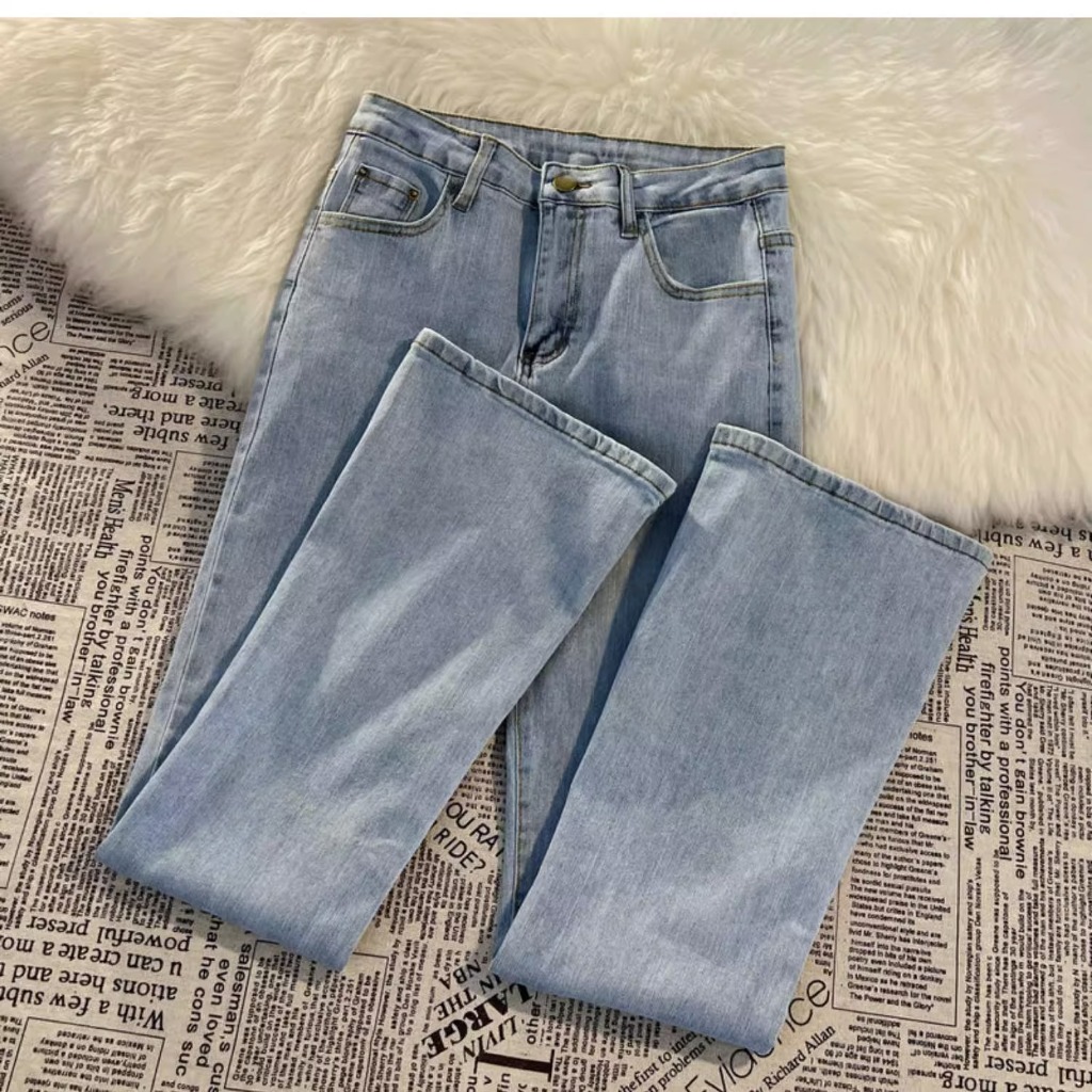 Jual Korea Cutbray Jeans Highwaist Celana Jeans Wanita Kekinian Seksi | Shopee Indonesia