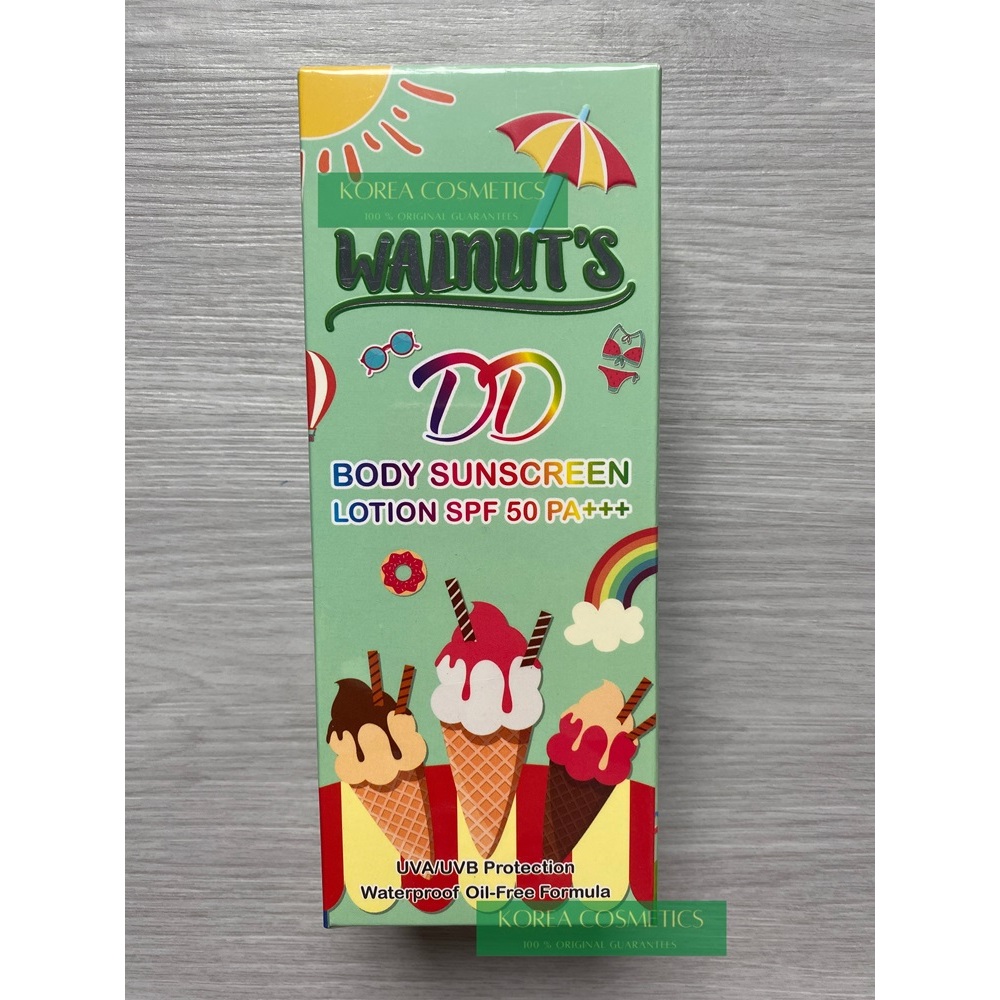 Jual DD Walnut Body Sunscreen Lotion SPF50 PA+++ - DD Body Sunscreen ...