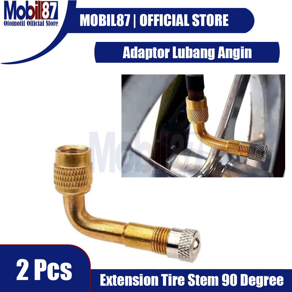 Jual Adapter Lubang Angin Ban Mobil Tire Valve 90 Degree 2 PCS DT ...