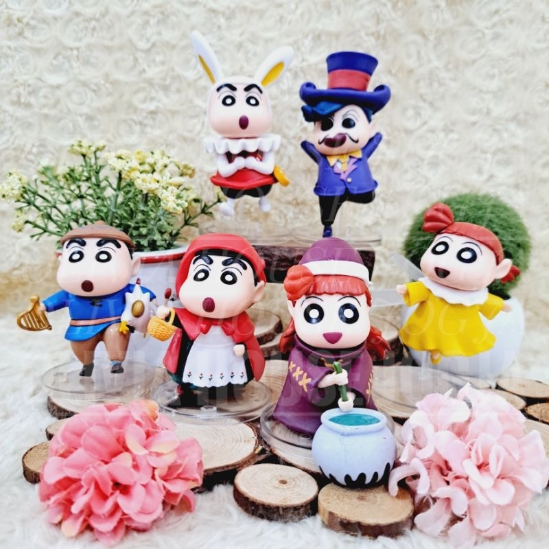 Jual Action Figure Shinchan Set Mix Cake Topper Figurin Sincan Shiro ...