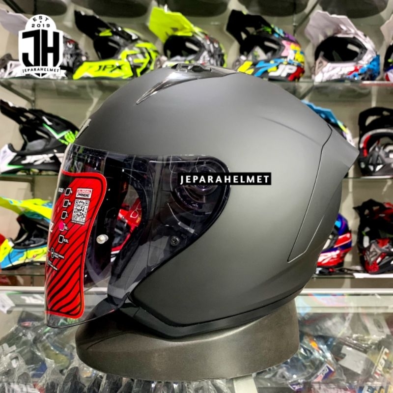 Jual Helm Half Face NJS Kronoz Solid Polos Black Hitam Doff Original ...
