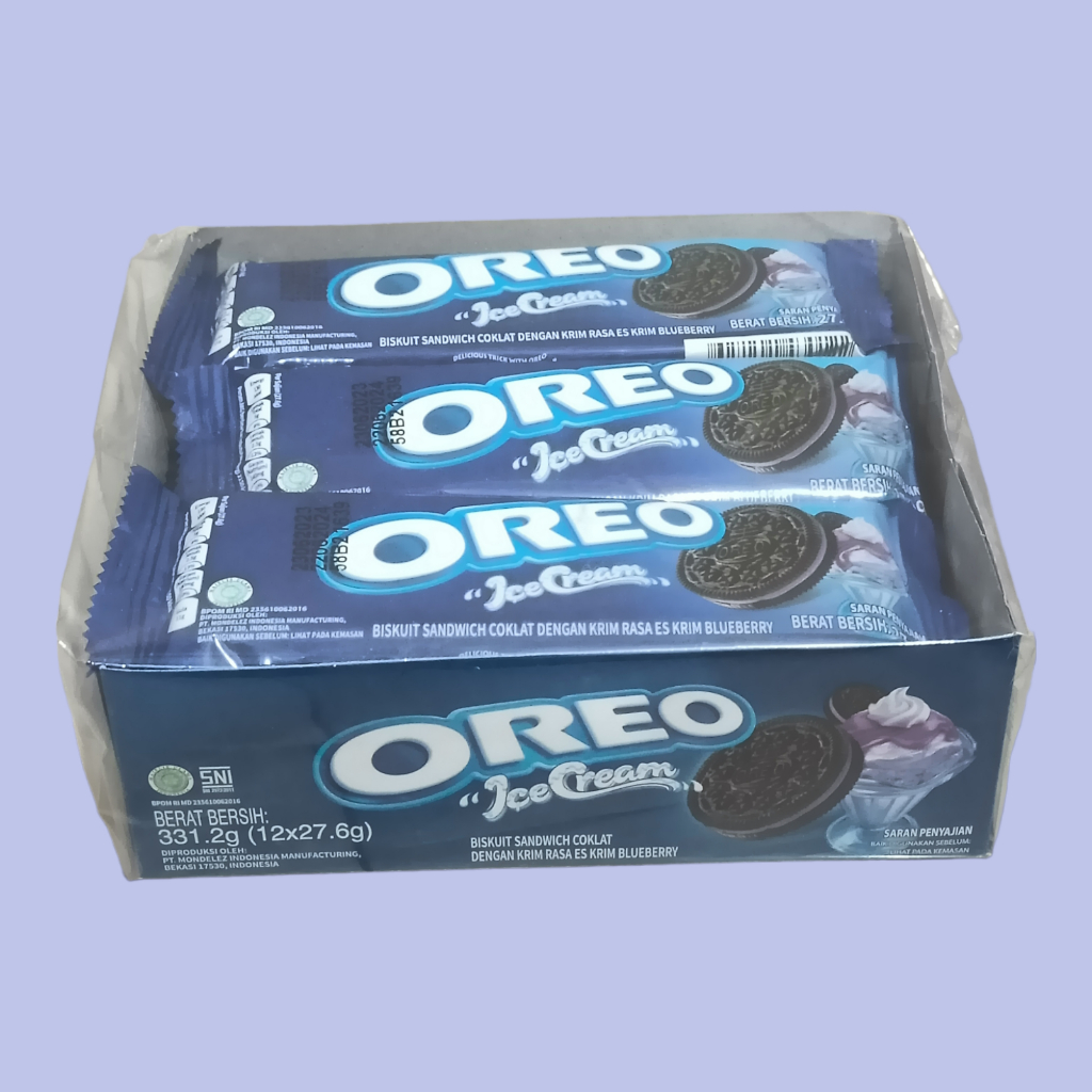Jual Oreo Ice Cream Blueberry Biskuit [12 sachet/box] | Shopee Indonesia