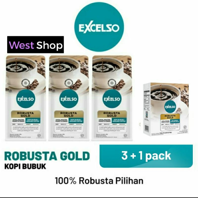 Jual Kopi Excelso Robusta Gold Sachets 100gr / Excelso Robusta Gold ... Jual Kopi Excelso Robusta Gold Sachets 100gr / Excelso Robusta Gold ...