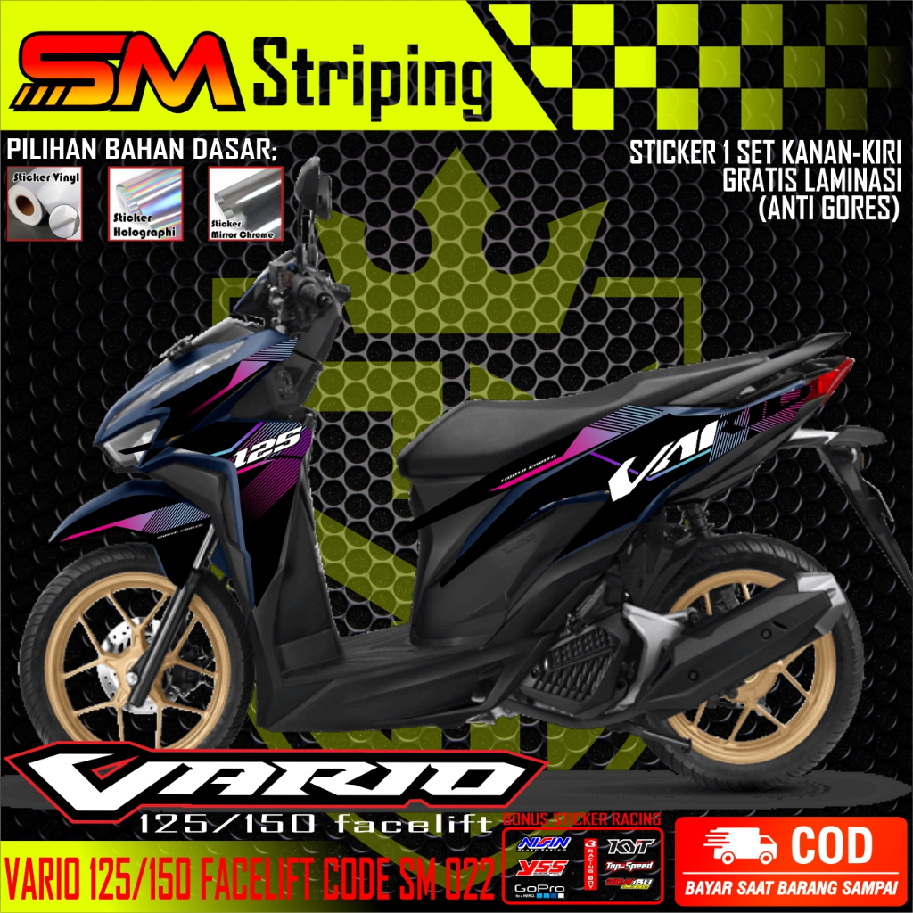 Jual STRIPING STICKER MOTOR VARIO NEWW FACELIFT NEW BAGUIS KEREN ...