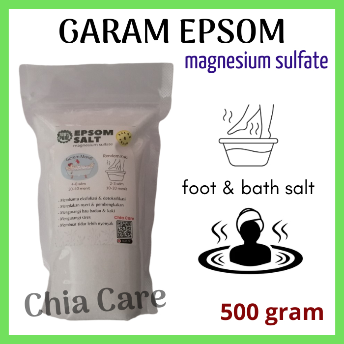 Jual Epsom Salt 500 gram / Magnesium Sulfate (MgSO4) / Garam Inggris ...