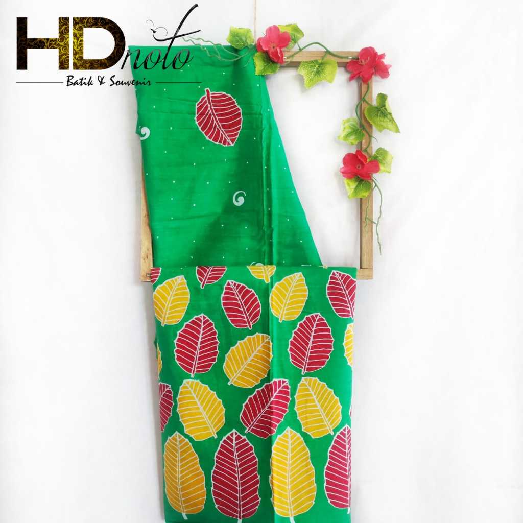 Jual Bahan Batik Cetak Belitung Motif Daun Simpor | Shopee Indonesia