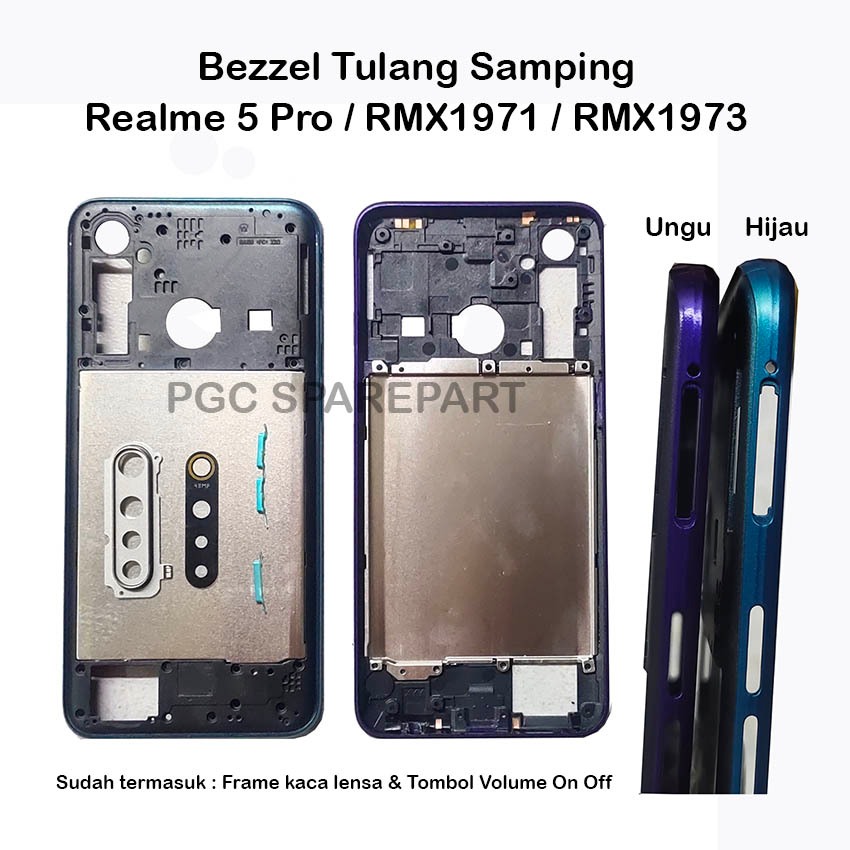 Jual Original Bezzel Tulang Samping + Tombol Luar + Lensa Kamera Realme ...