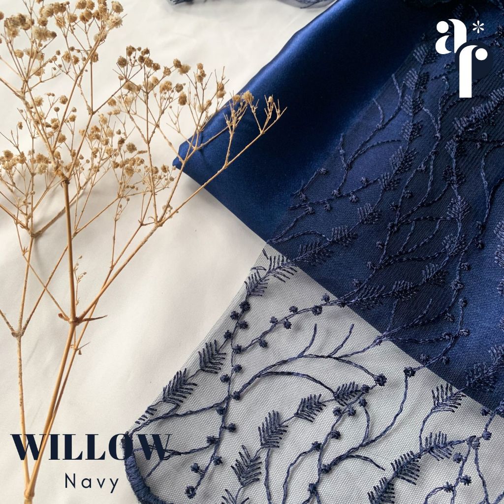 Jual ½ meter Kain Brukat Premium Willow Motif / Brokat Tile Prancis ...