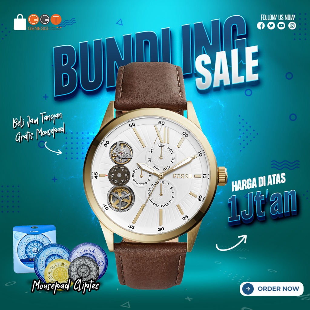 Jual [DAPATKAN HADIAH!] Jam Tangan Pria Fossil BQ2218 Automatic ...