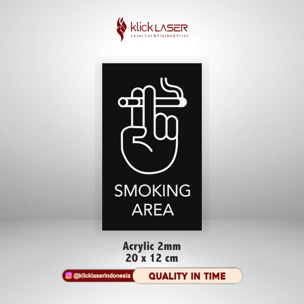 Jual Akrilik Sign Board Smoking Area | Shopee Indonesia
