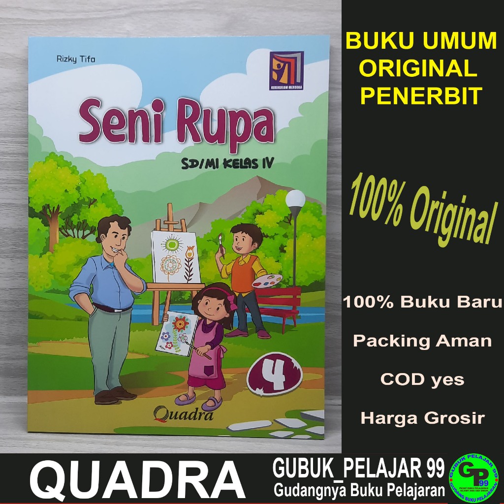 Jual SENI RUPA Kelas 4 SD/MI Kurikulum Merdeka Penerbit: Quadra, Penulis: Rizky Tifa | Shopee ...
