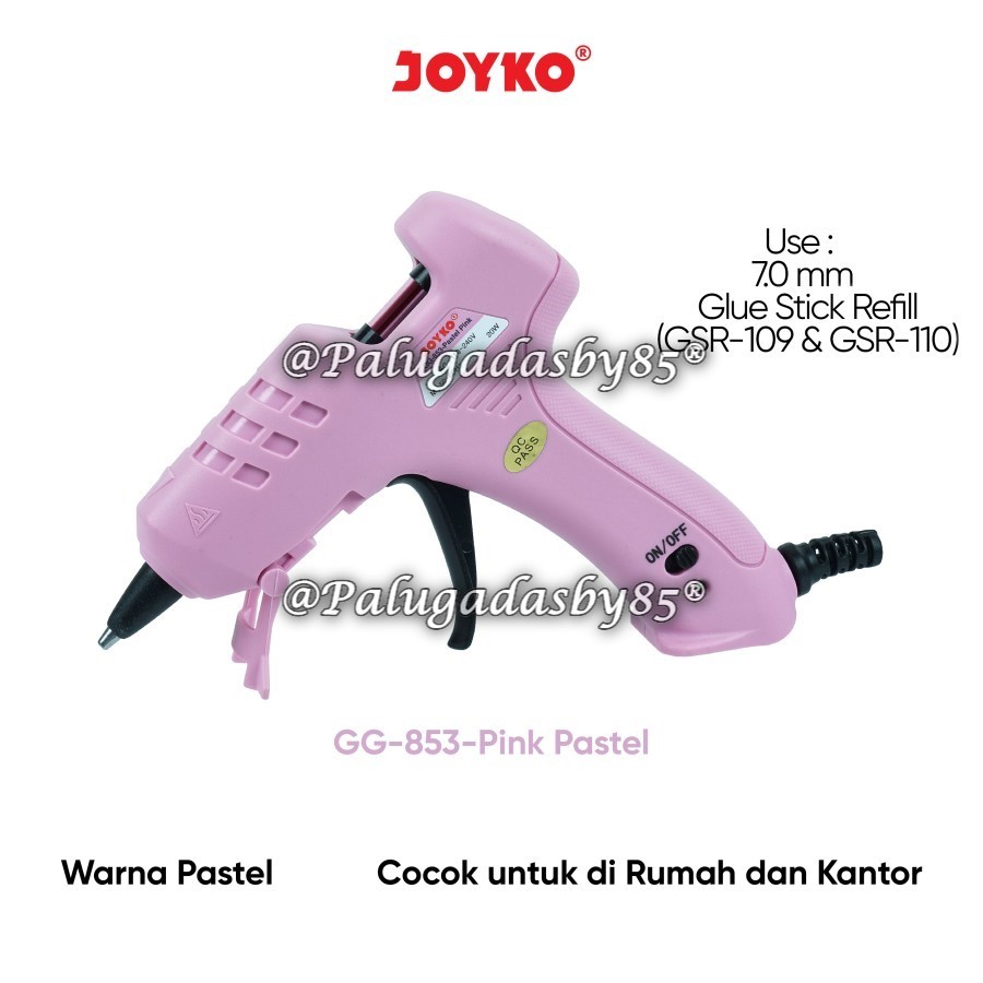 Jual (1 Biji) GROSIR Glue Gun JOYKO GG-853 Warna Pastel / Lem Tembak ...