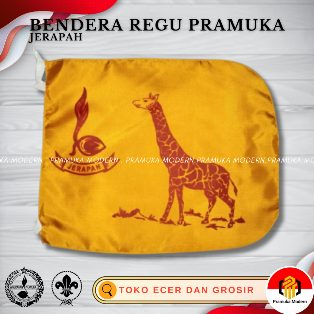 Jual Bendera regu Jerapah bendera regu pramuka putra jerapah (bijian ...