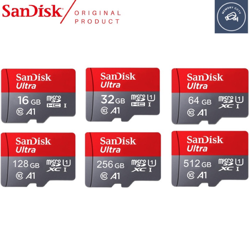 Jual MEMORY CARD SANDISK 16GB/32GB/64GB/128GB/256GB/512GB MICRO SD CARD ...