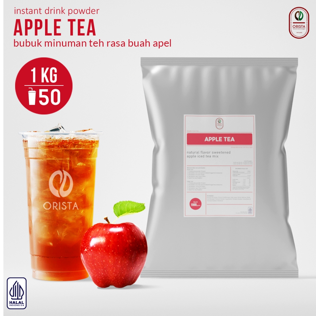 Jual Bubuk Minuman Apple Tea Serbuk Teh Rasa Buah Apel Instan Powder ...