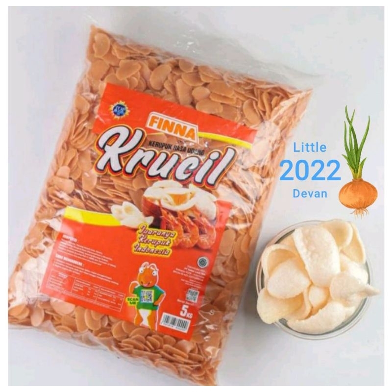 Jual Kerupuk Finna Krucil rasa udang & bawang 1 zak 5kg | Shopee Indonesia