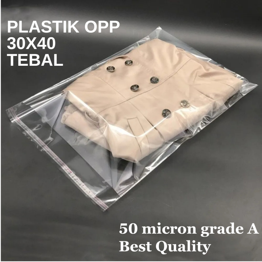 Jual PLASTIK OPP 30X40 25x35 20x30 PLASTIK BENING BUNGKUS BAJU PLASTIK ...