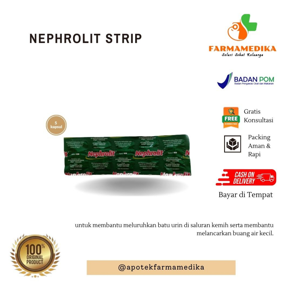 Jual NEPHROLIT STRIP 5 KAPSUL | Shopee Indonesia