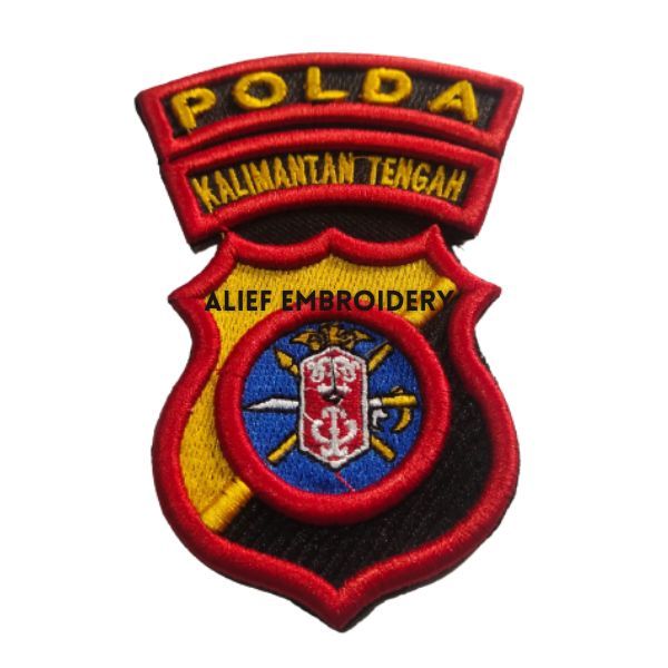 Jual Logo Polda KALTENG / Kalimantan Tengah Timbul / BORDIR 3D | Shopee ...