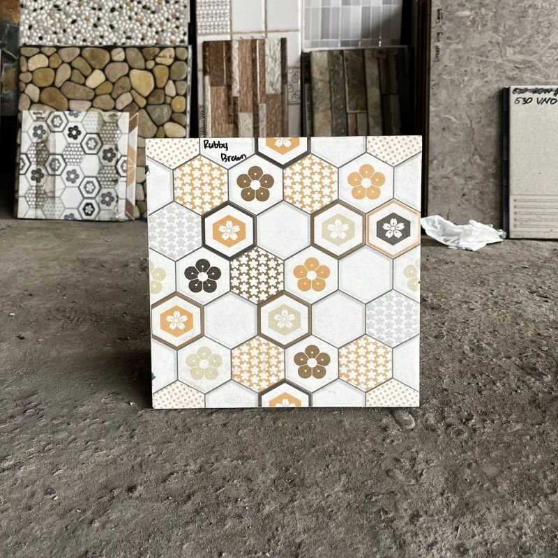 Jual Keramik ASIA 25x25 RUBY BROWN | Shopee Indonesia