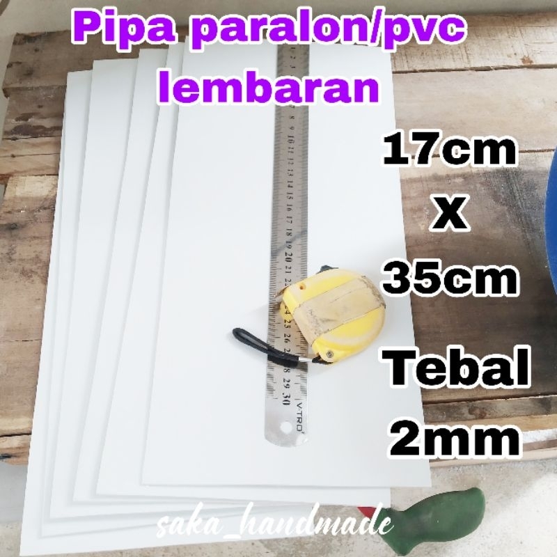 Jual PIPA PARALON/PVC LEMBARAN (17cm X 35cm) TEBAL 2mm | Shopee Indonesia