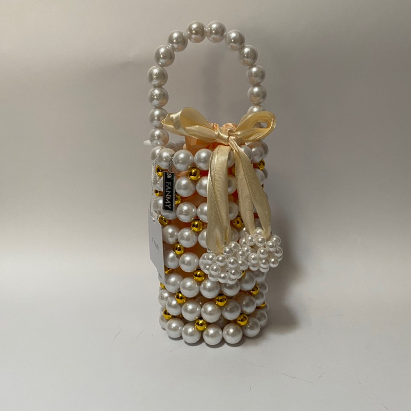 Jual FANMY || DEFECT SALE | TANPA TALI PANJANG daisy pearl bag 12x15 ...