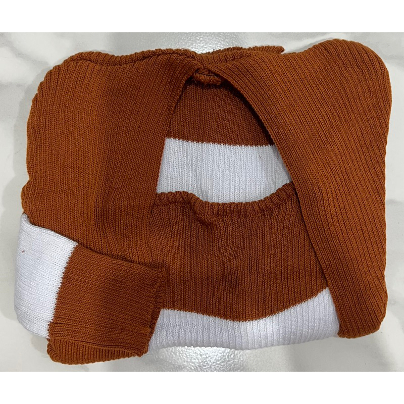 Jual Atasan Rajut Lengan Panjang Wanita Square Neck Salur Style Korea | Sweater Rajut Lengan ...