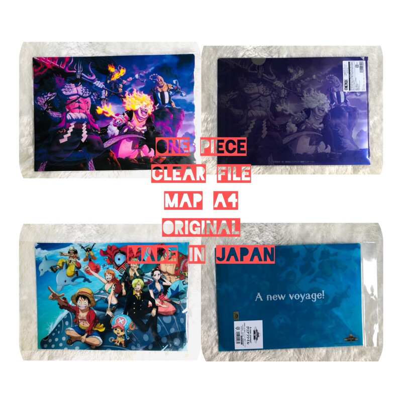Jual one piece clear file map size A4 original made in Japan | Shopee ...