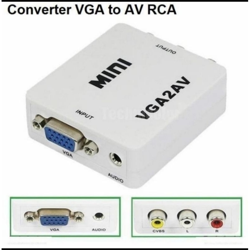 Jual CONVERTER VGA TO AV / VGA TO RCA / CONVERTER VGA TO RCA BOX ...