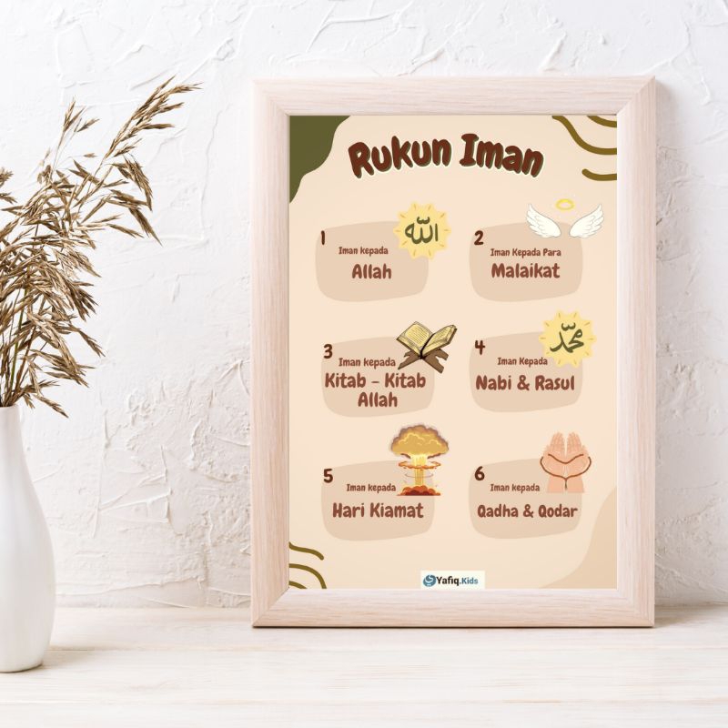 Jual Poster Edukasi Anak Rukun Iman Aesthetic | Shopee Indonesia